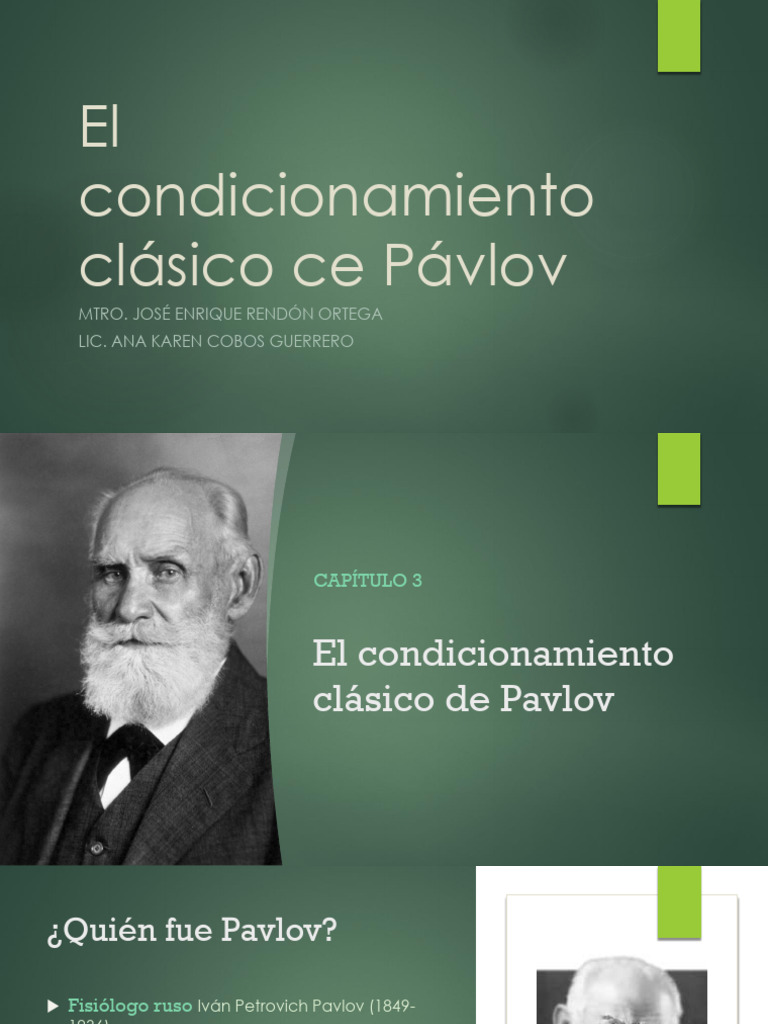 Condicionamiento Clásico de Pavlov | PDF | Cognición | Conceptos ...