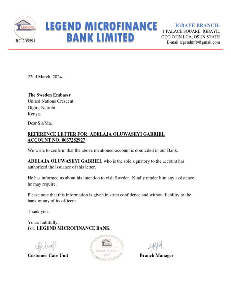 Legend Microfinance Bank Ade | PDF | Personal Finance | Financial Services