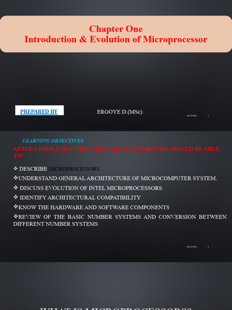 CH 1 | PDF | Central Processing Unit | Microprocessor