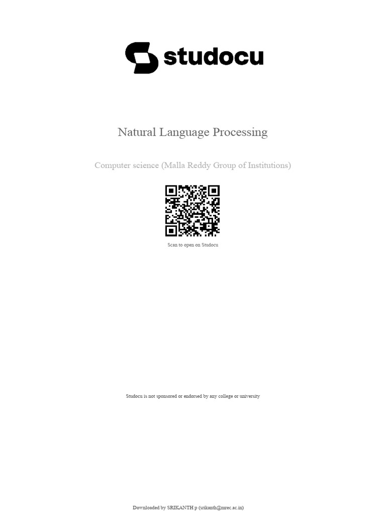Natural Language Processing | PDF | Morphology (Linguistics) | Word