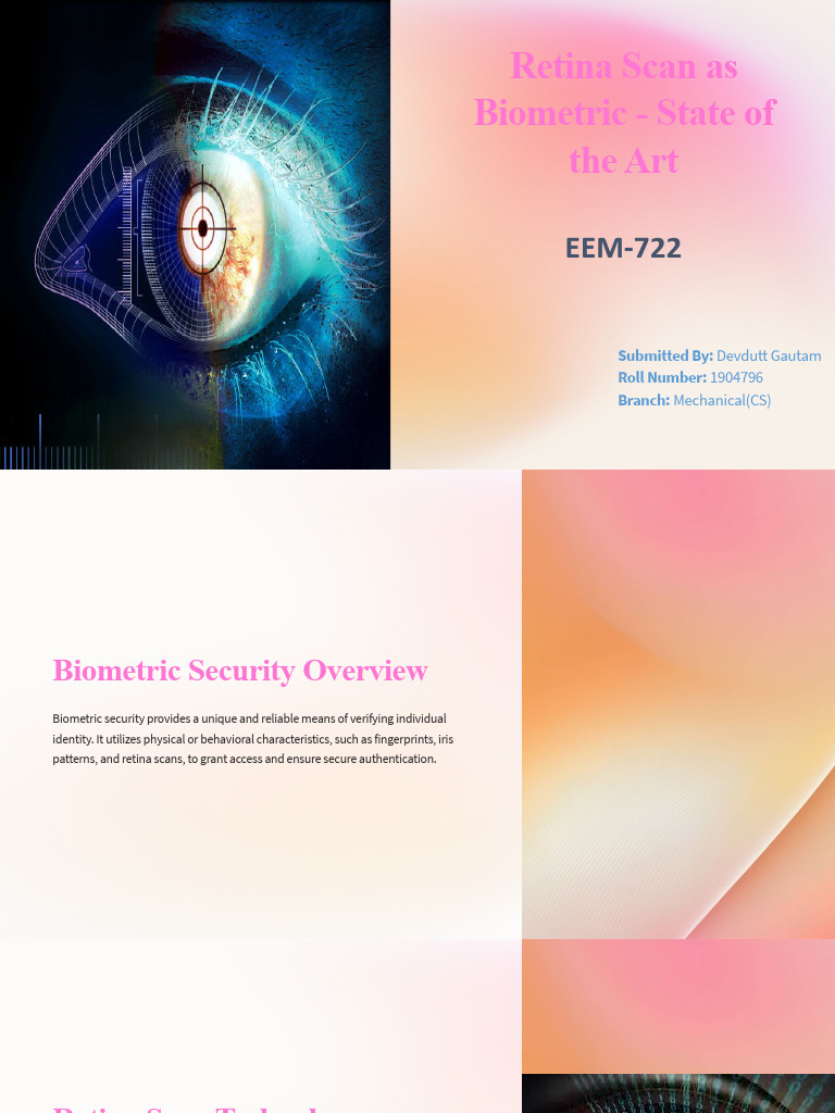 Retina Scan As Biometric State of The Art | PDF | Biometrics ...