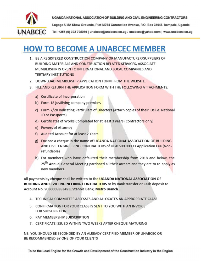 How To Become A Member (1) of UIPE Uganda | PDF