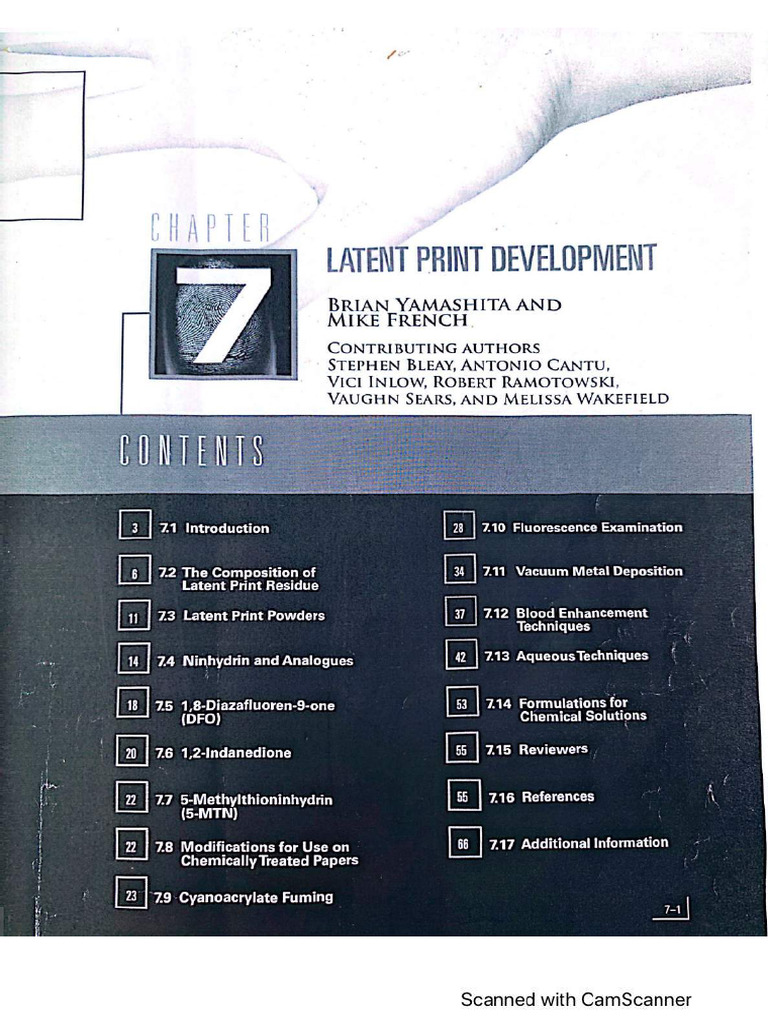 Latent Print Development | PDF