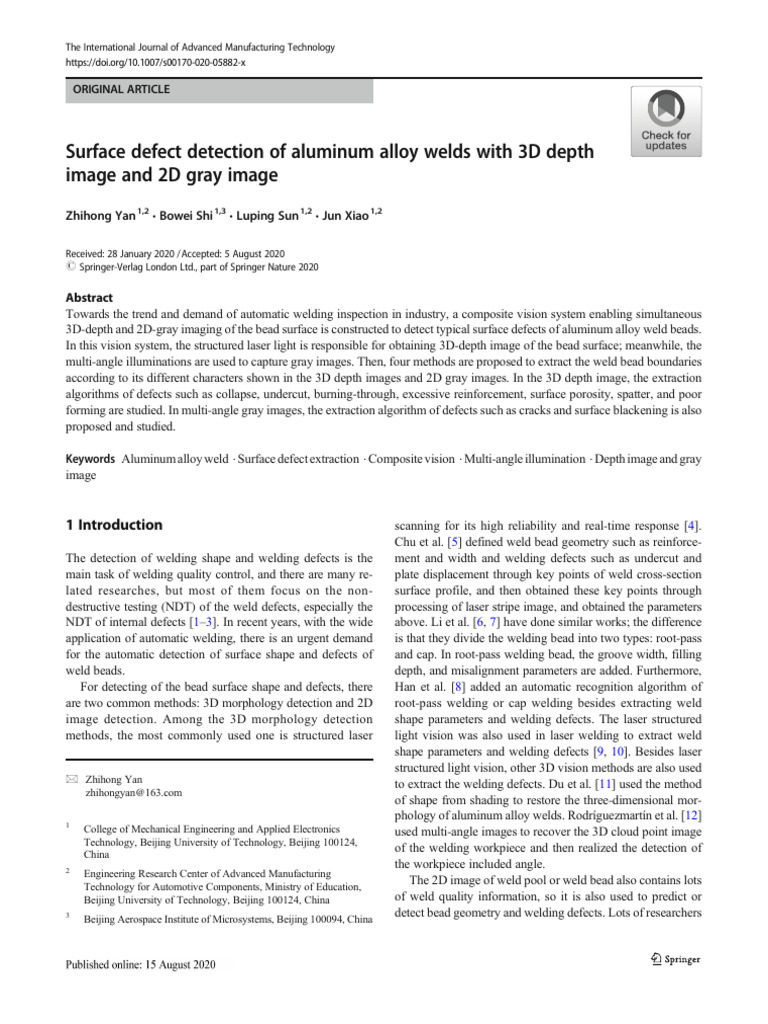 Aluminum Alloy Weld Defect Detection | PDF | Welding | Construction