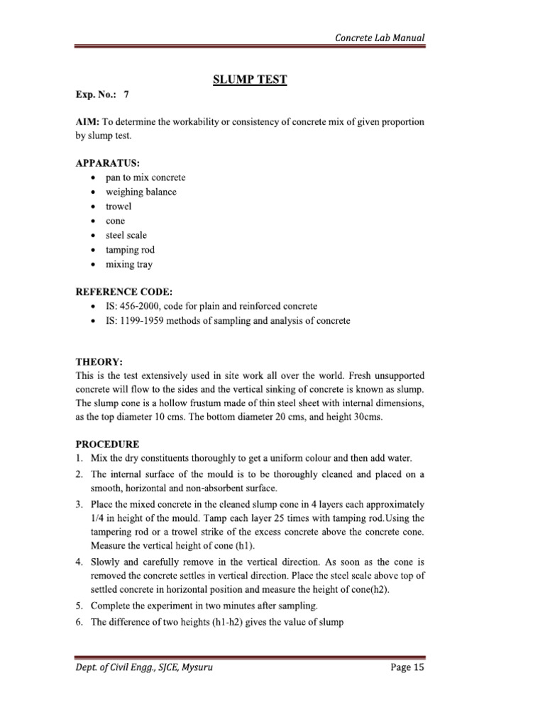 Workability Test | PDF