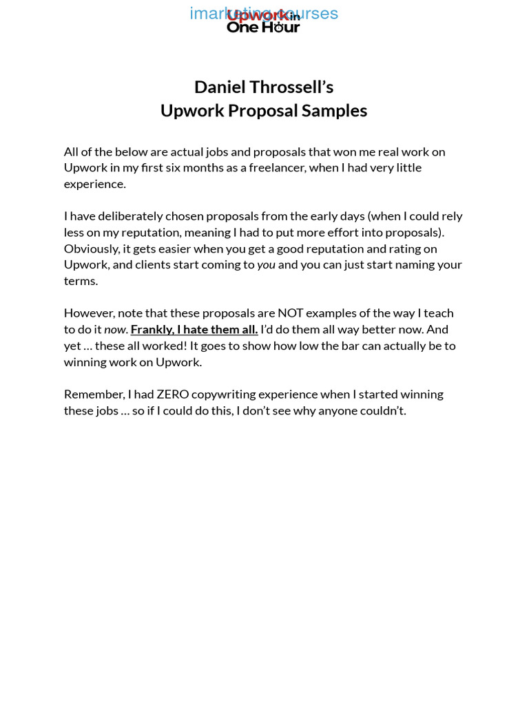 11-10 Successful Upwork Proposals | PDF | Copywriting