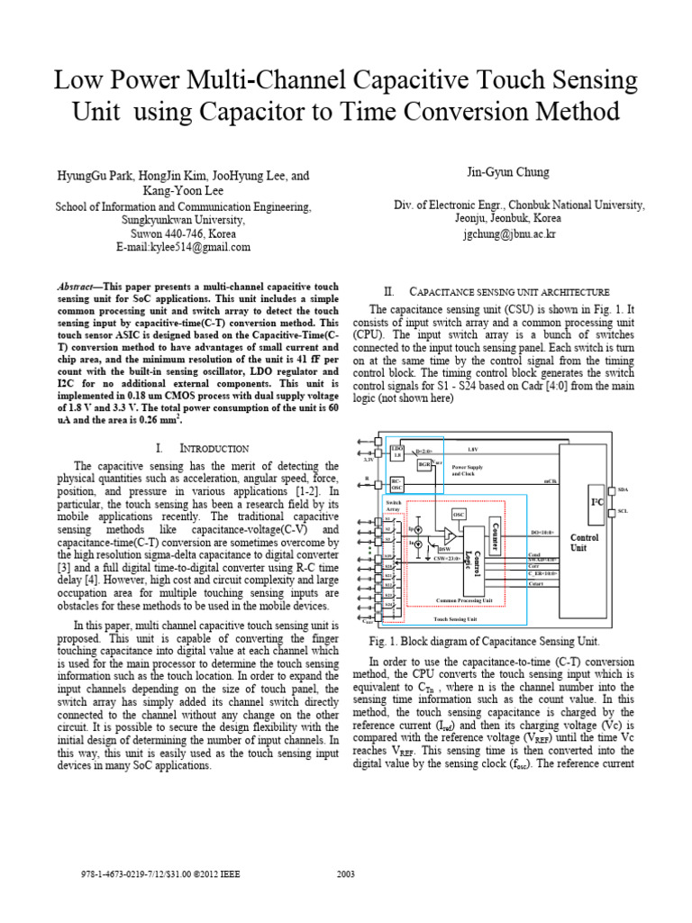 Switches | PDF | Capacitor | Touchscreen