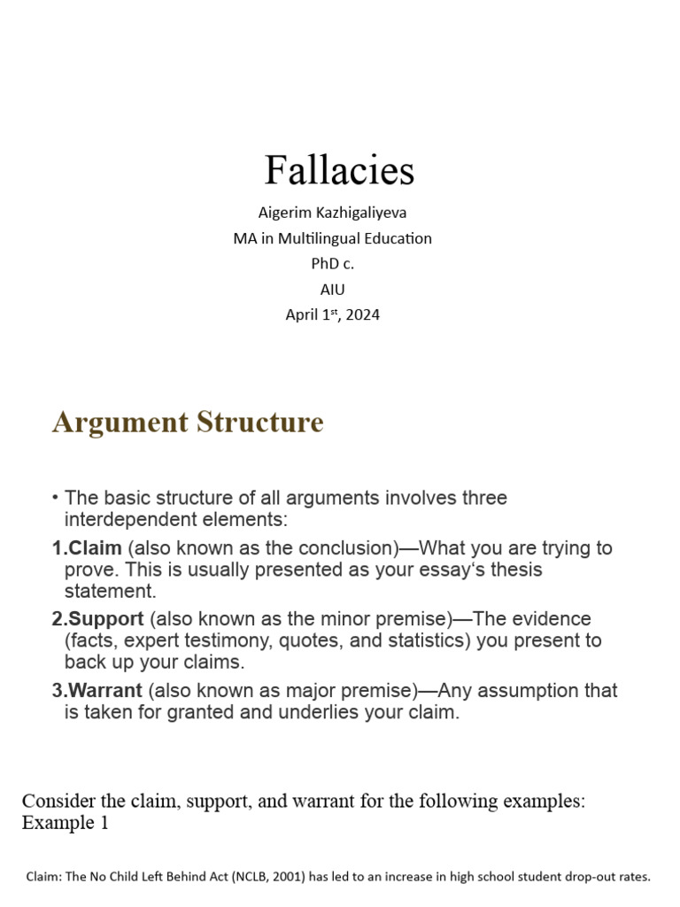 Fallacies | PDF | Fallacy | Argument