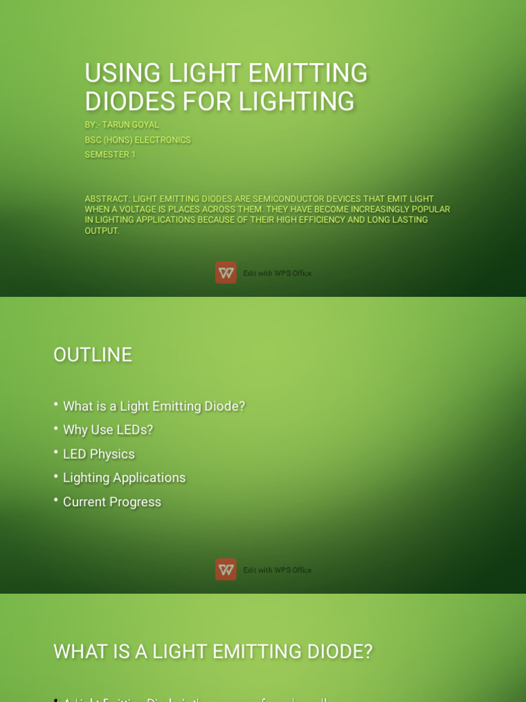 LED Lighting: Efficiency and Applications | PDF | Light Emitting Diode ...