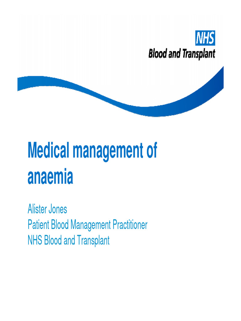 Medical Management of Anaemia & Case Studies | PDF | Anemia | Blood ...