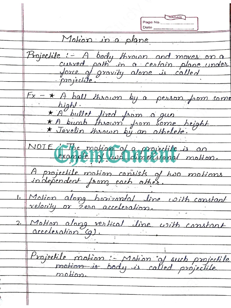 Chapter 04 - Motion in A Plane - Watermark | PDF