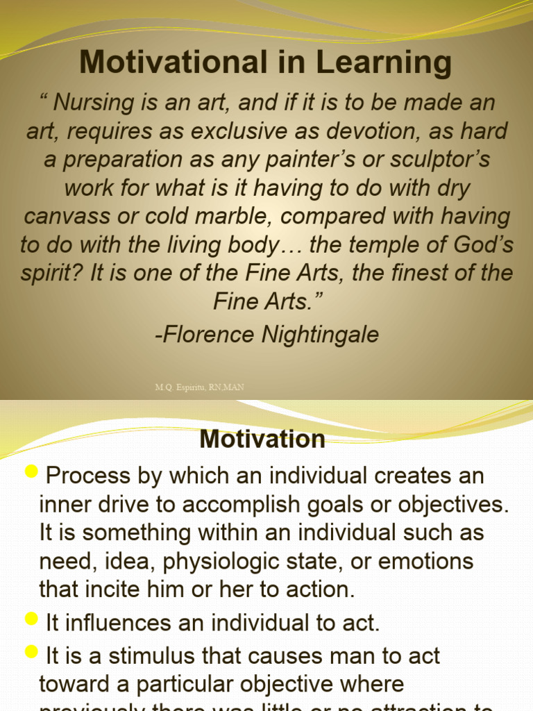 Understanding Motivation in Learning | PDF | Motivational | Motivation