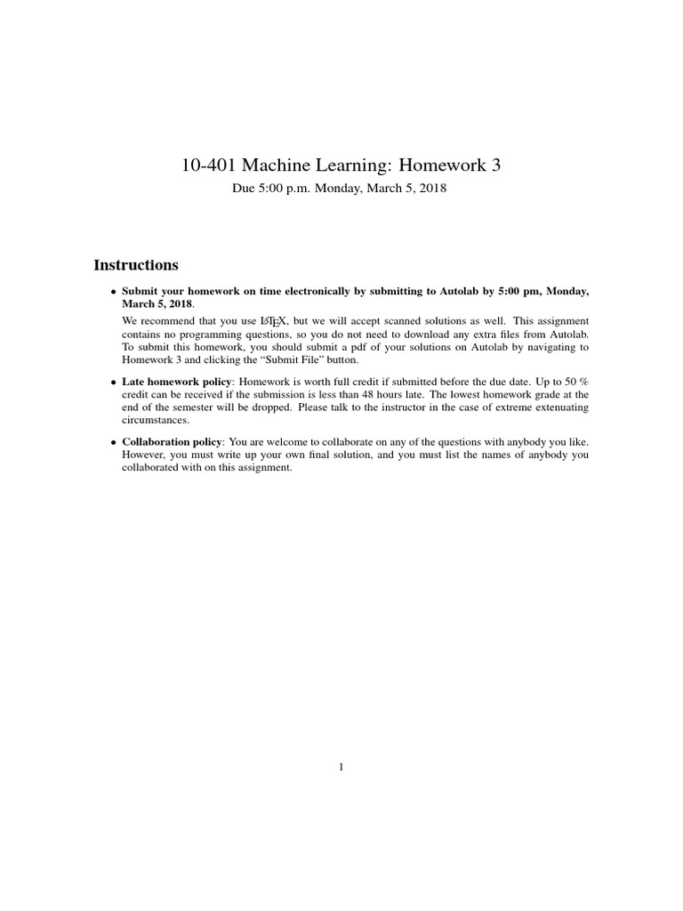 CMU 2018s NinaBALCAN HW3 | PDF | Support Vector Machine | Logistic Regression
