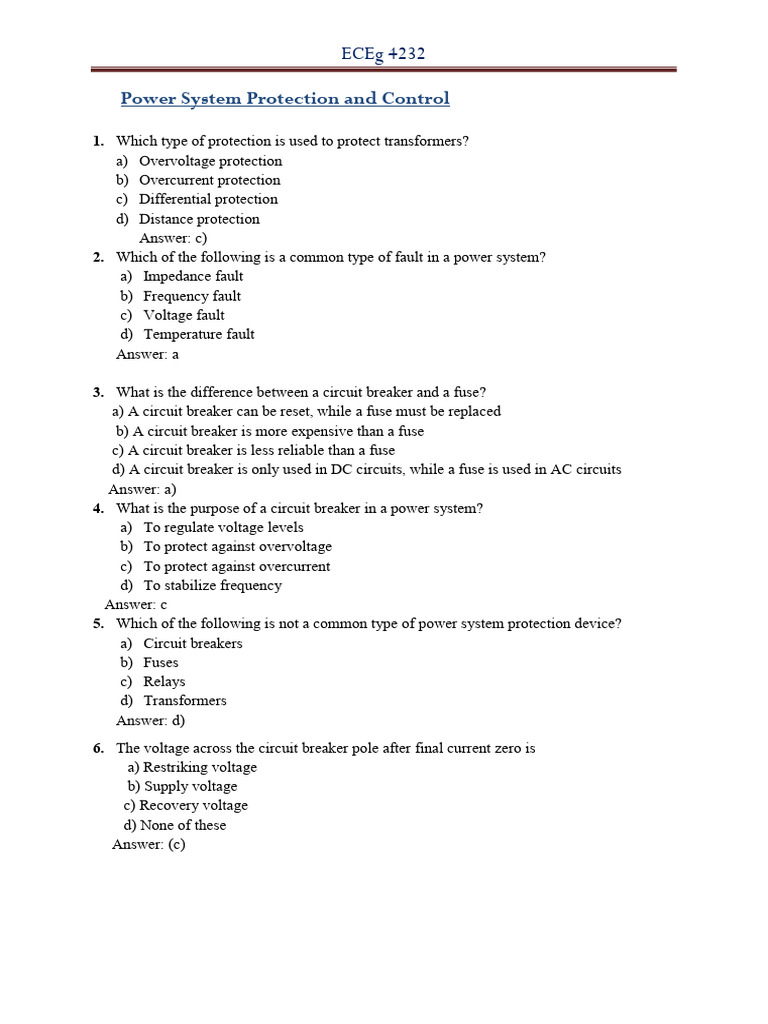 Power System Protection | Download Free PDF | Electric Power System | Fuse (Electrical)