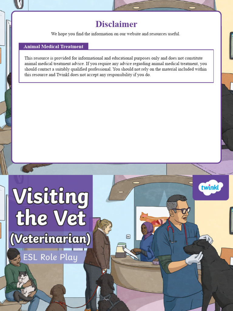 T 1676973462 Esl Visiting The Vet Role Play Teens b1 b2 Ver 3 | PDF ...