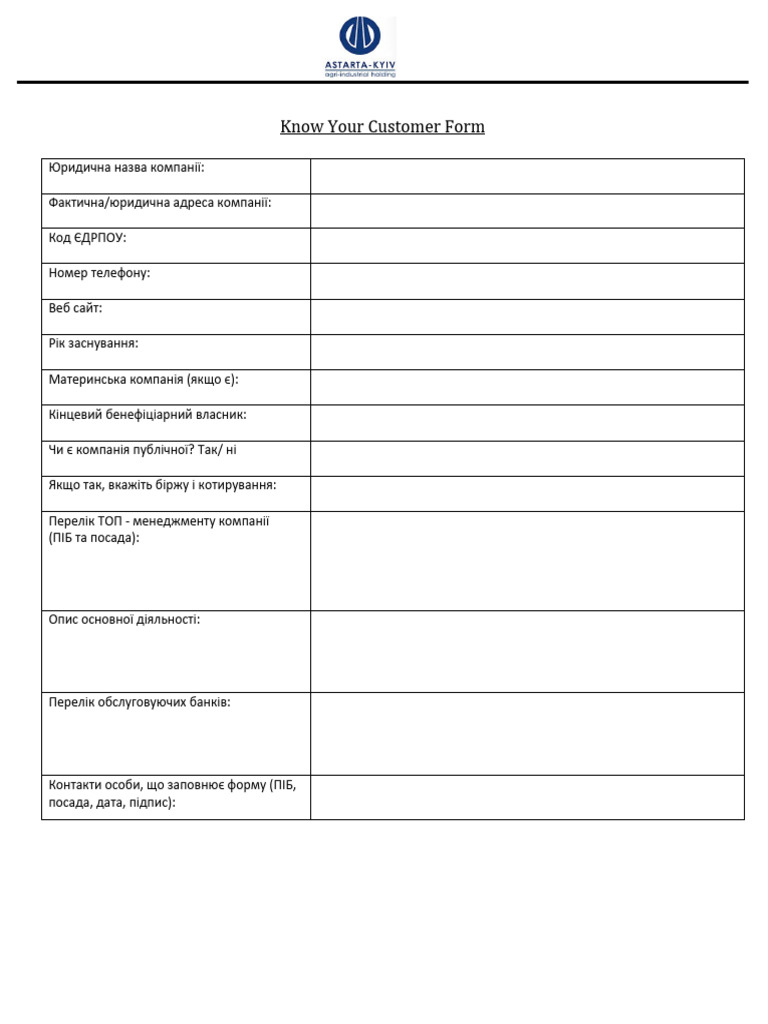 Kyc Form | PDF