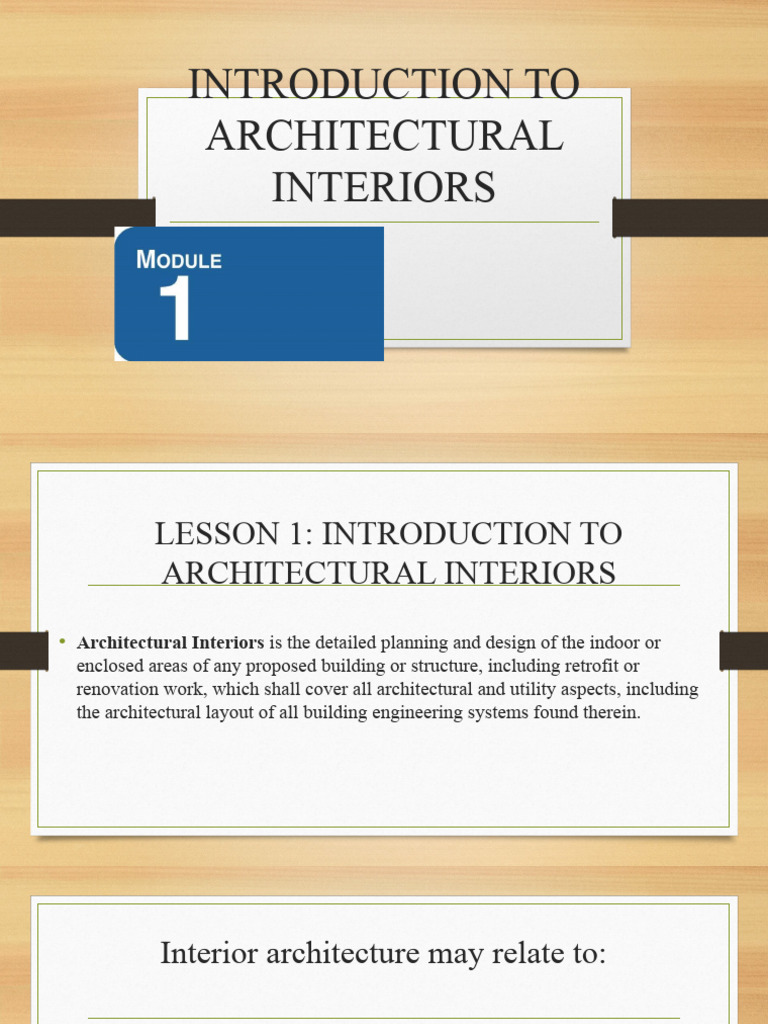 Module 1 Powerpoint | PDF | Interior Design | Design