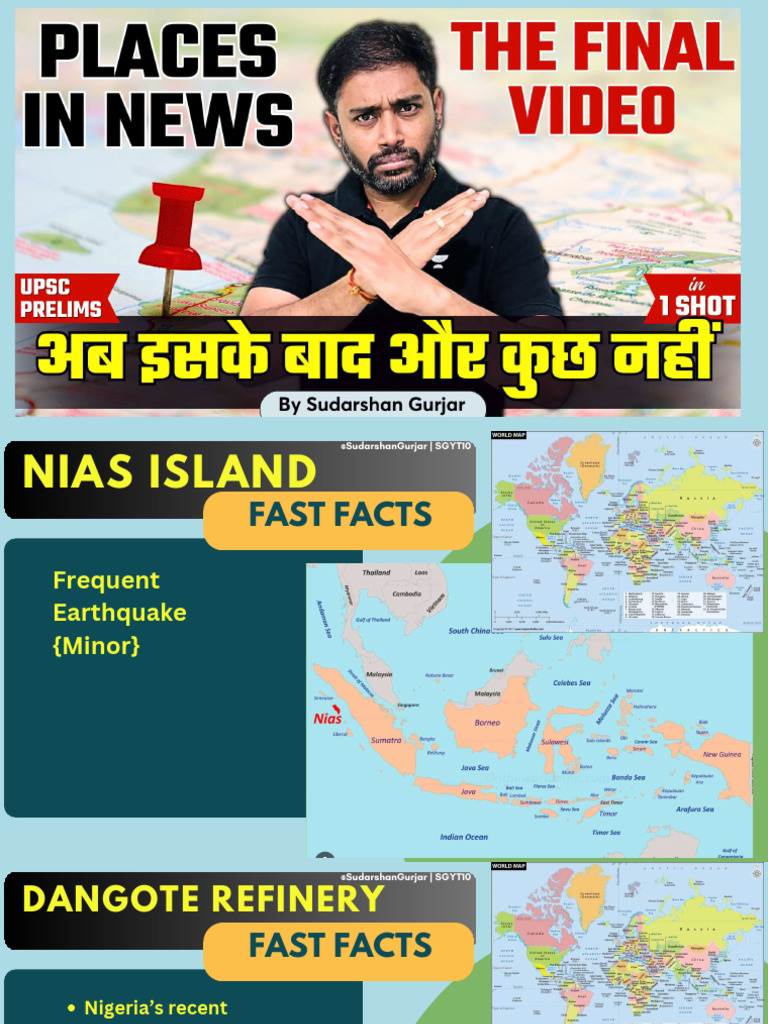 Complete Places in News For UPSC by Sudarshan Gurjar 2 - Compressed | PDF