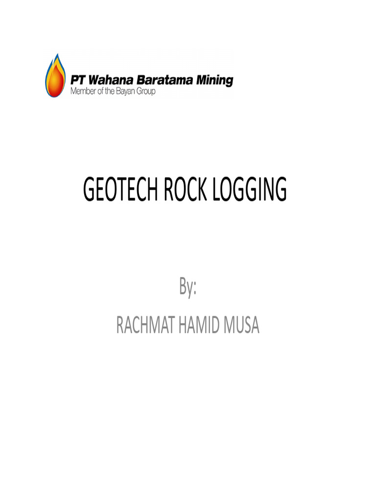 Geotech Rock Logging | PDF | Sejarah