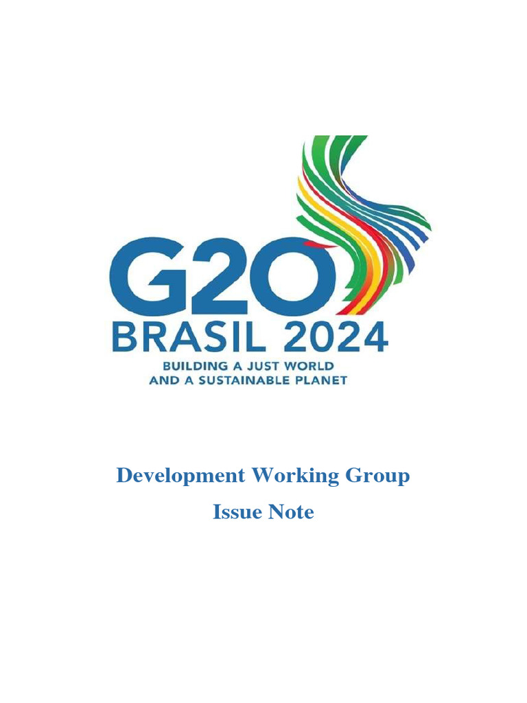 Issue Note Development WG - G20 Brasil | PDF | Sustainability | Poverty