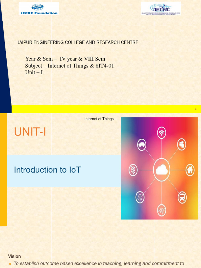 IOT Notes Unit 1 | PDF | Internet Of Things | Computer Network