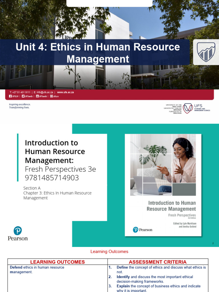 Unit 4 Ethics in Human Resource Management | PDF | Governance ...