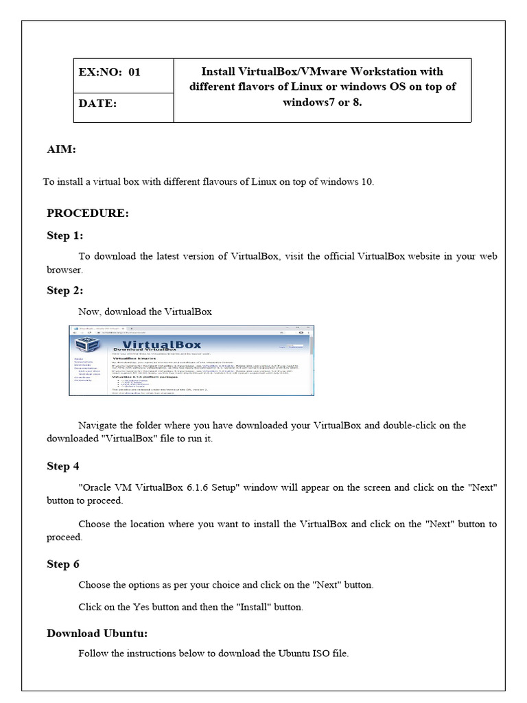 CS8711-CC Lab-Ex1 - Steps | PDF | Virtual Machine | Button (Computing)