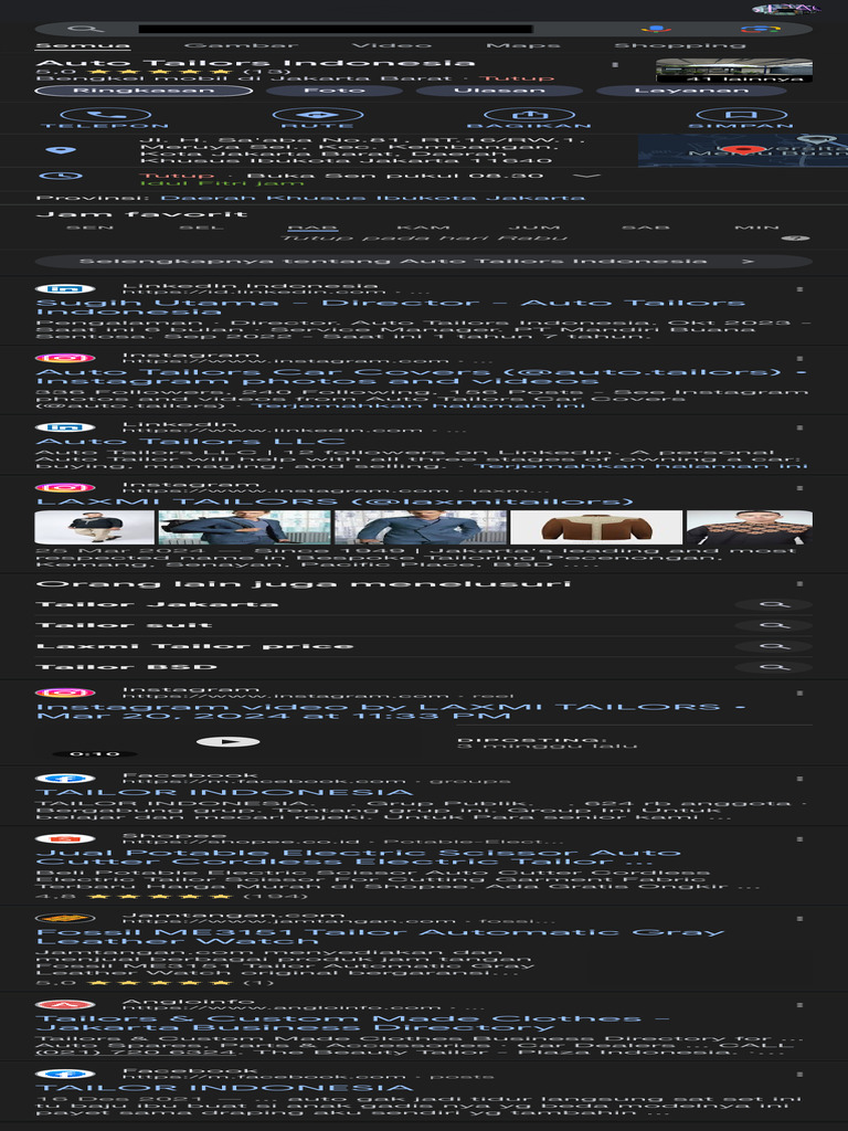 Auto Tailors Indonesia - Penelusuran Google | PDF | Sewing | Clothing Industry