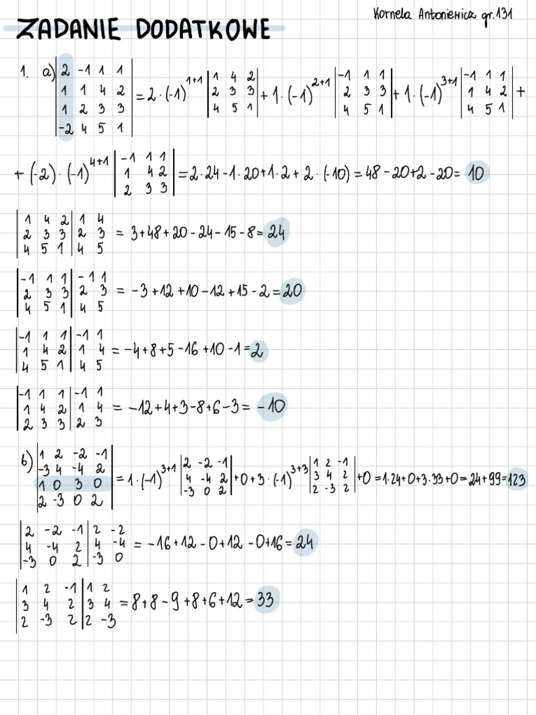 Zadanie Dodatkowe | PDF