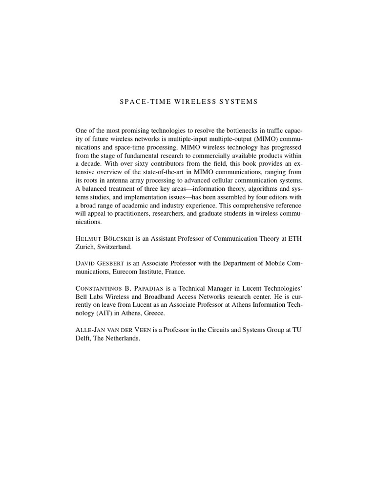 Book | Download Free PDF | Mimo | Telecommunications