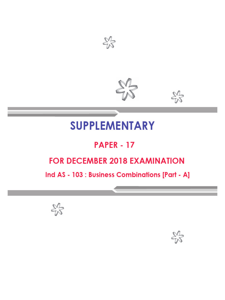 Paper 17 Business Combinations | PDF | Goodwill (Accounting) | Mergers ...
