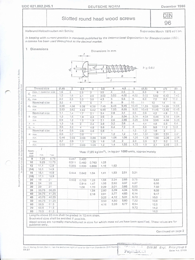 Din 96 | PDF