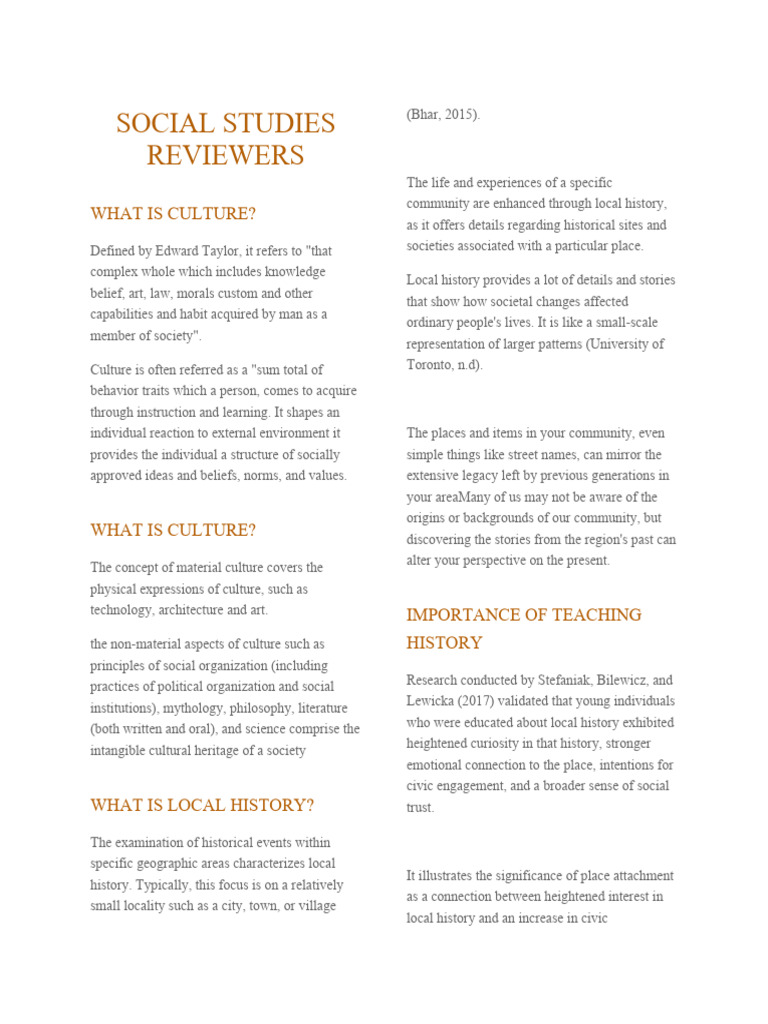 Social Studies Review | PDF | Constructivism (Philosophy Of Education ...