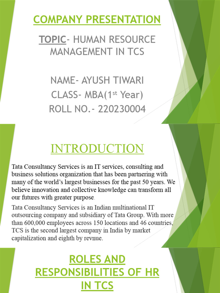 HR Management Insights at TCS | PDF | Human Resource Management | Human ...