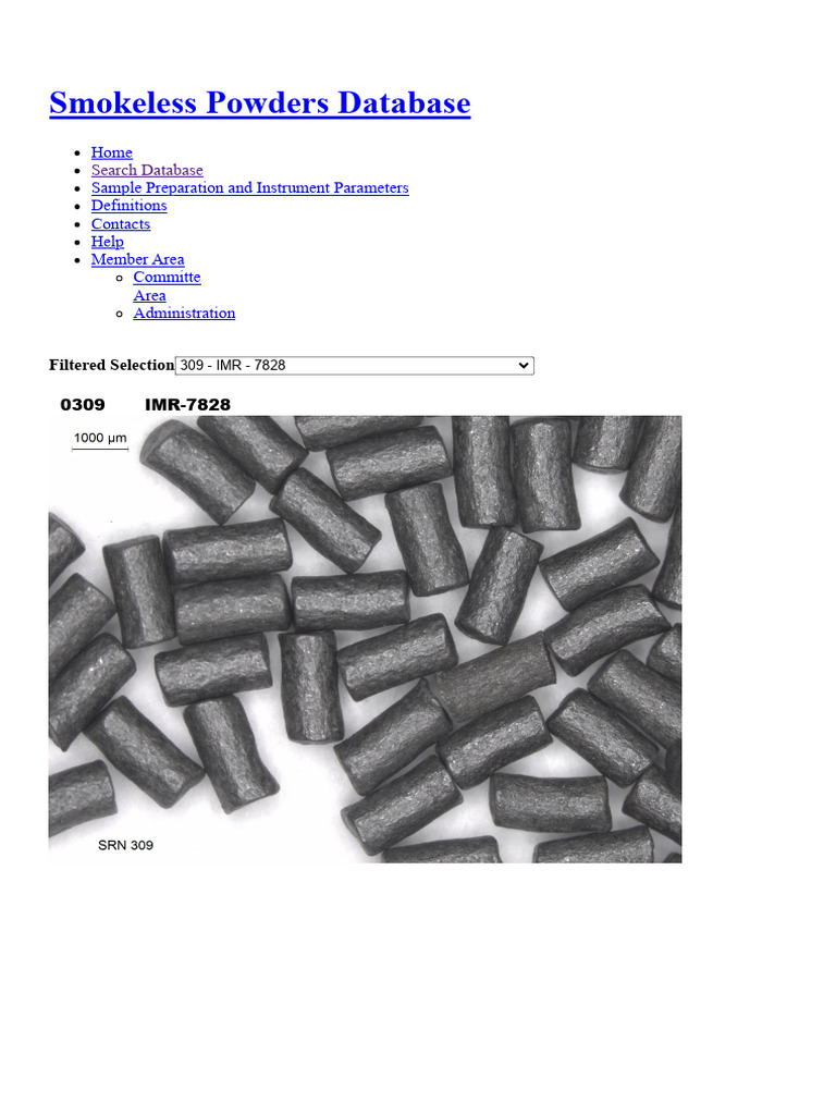 Smokeless Powders Database | PDF
