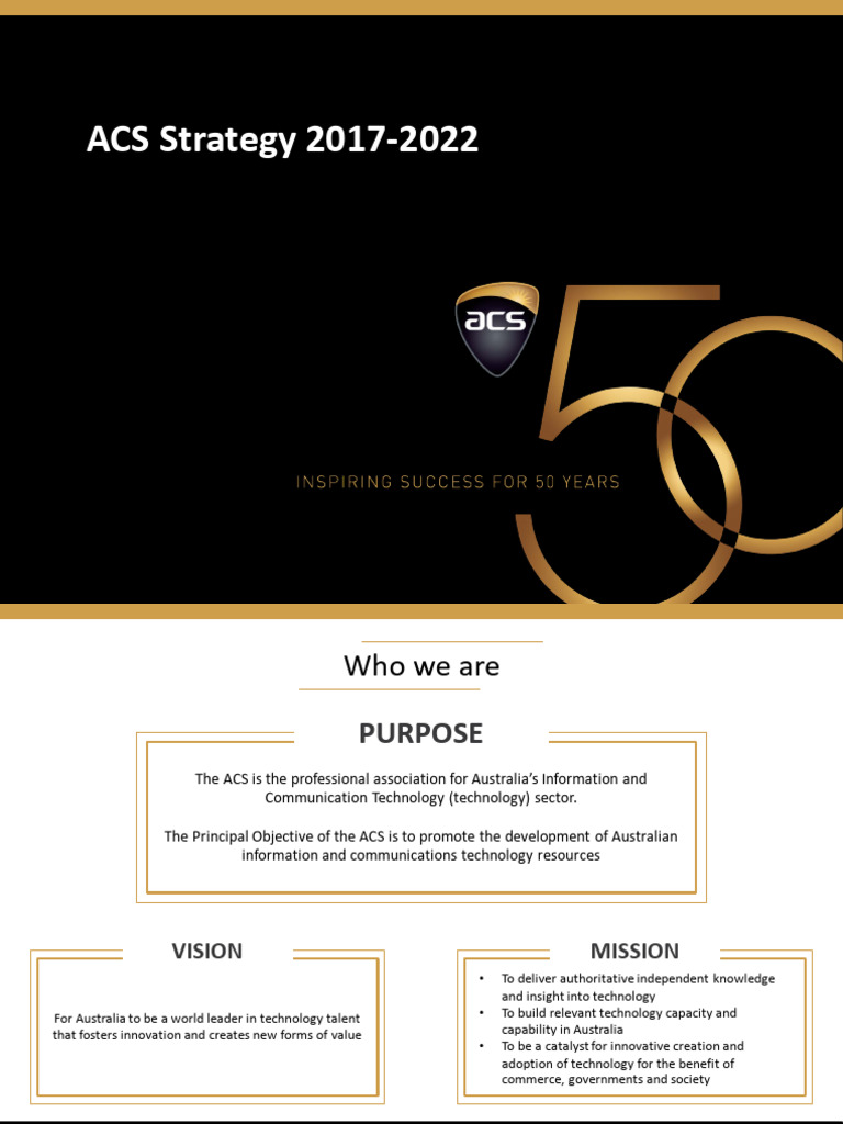 2017-22 ACS Strategy | PDF | Governance | Innovation