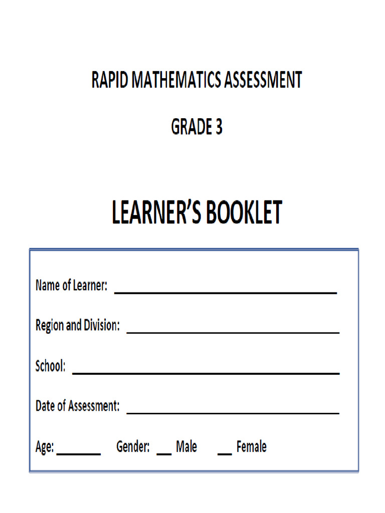 RMA For Grade 3 | PDF