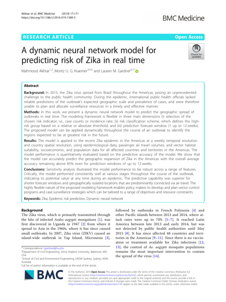 Real-Time Zika Risk Prediction Model | PDF | Receiver Operating ...