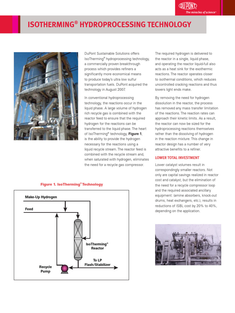 IsoTherming® Hydroprocessing technology (2) | PDF | Chemical Reactor | Chemistry
