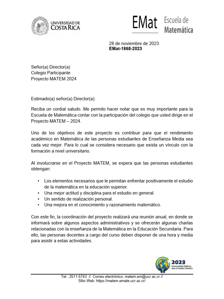 EMat 1868 2023 | PDF | Maestros