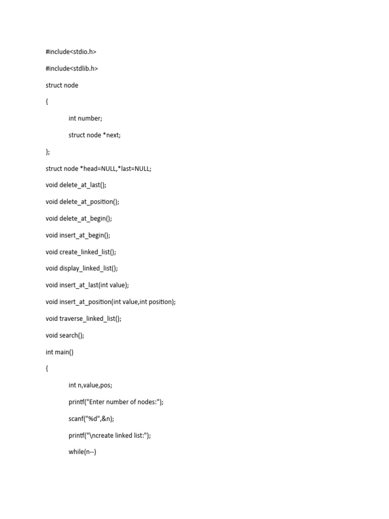 Linked List Full Program | PDF | Computer Engineering | Computer Libraries
