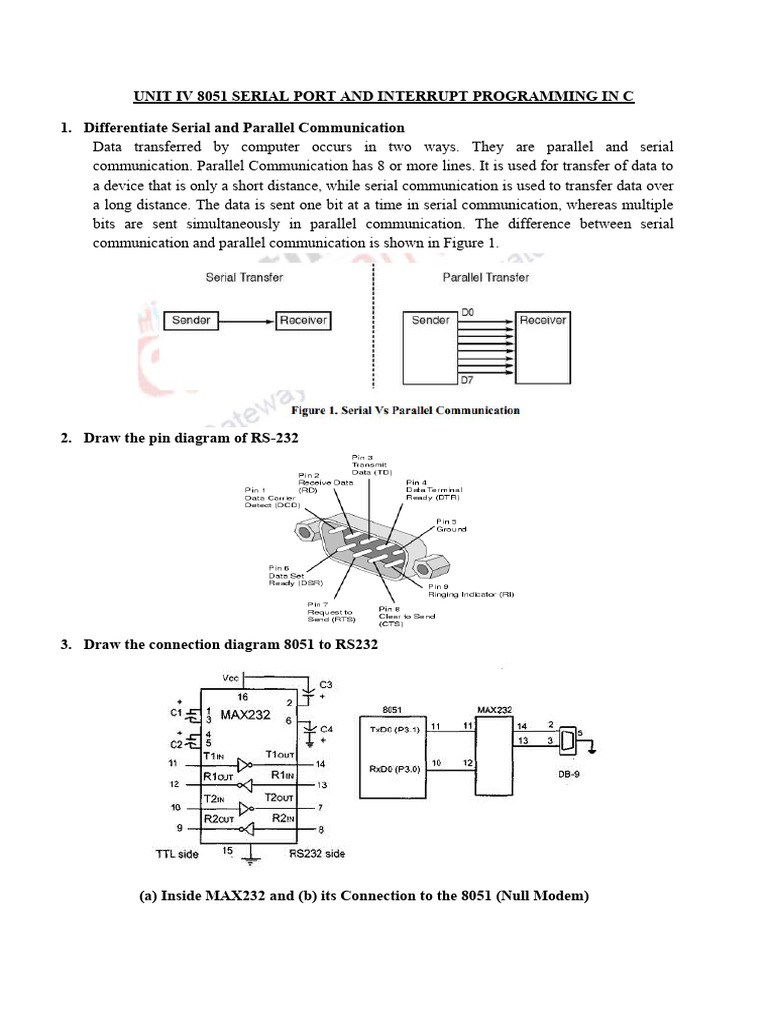 8051 Serial Communication Programming | PDF | Computer Networking ...