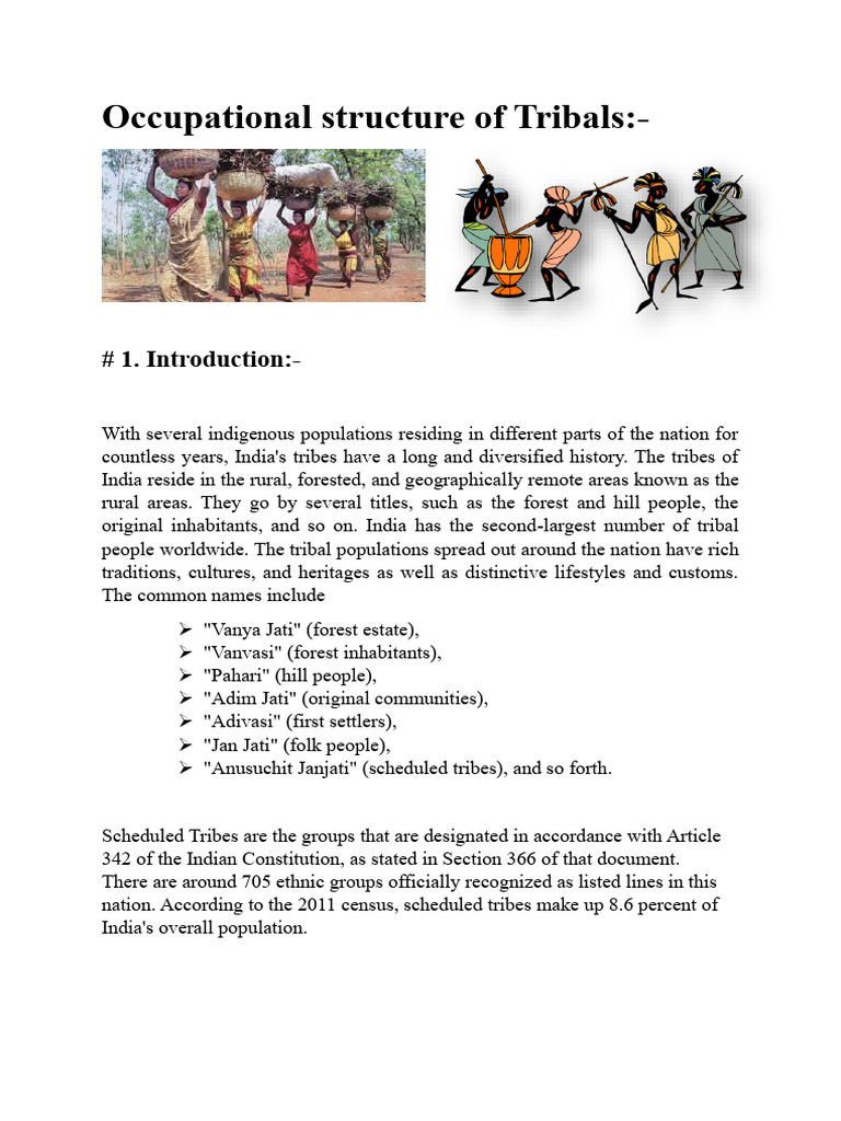 Occupational structure of Tribals | PDF
