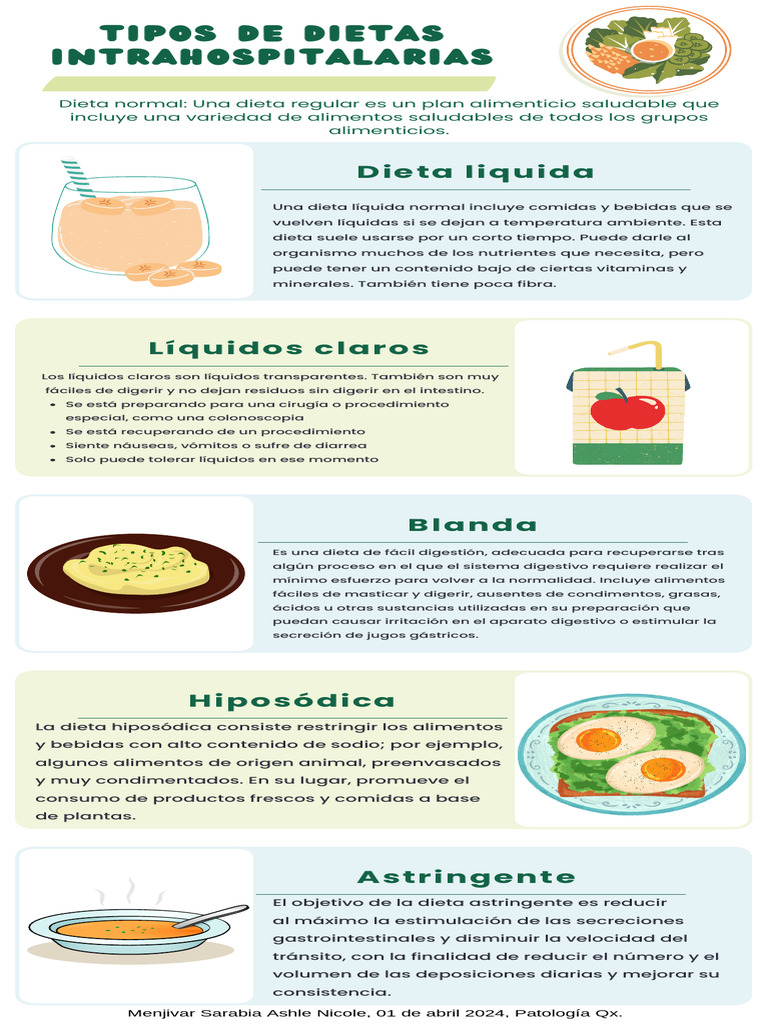 Tipos de Dietas Hospitalarias | PDF | Digestión | Alimentos