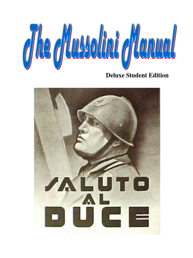 Mussolini Manual | PDF | Benito Mussolini | Dictatorship