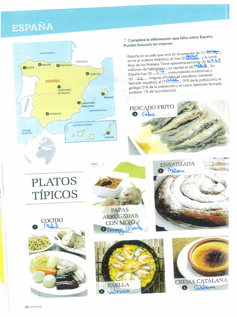 Platillos Tipicos de Espana | PDF