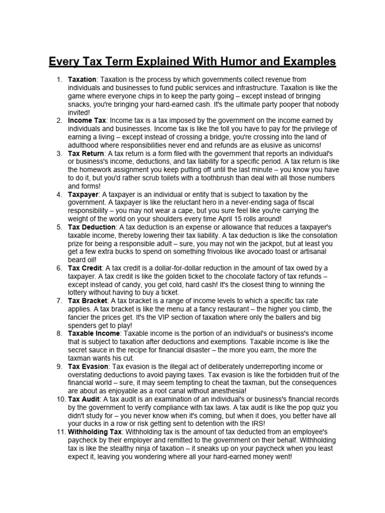 Script | PDF | Taxes | Taxpayer