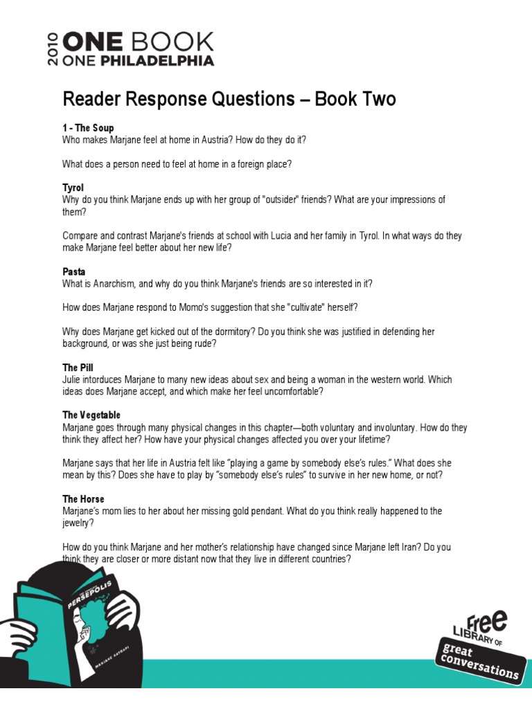 Reader Response Questions for Persepolis 2 | PDF
