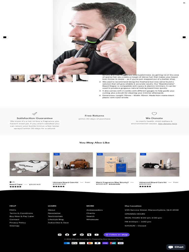 Beardrometer™ Beard Shaper – Milkman Grooming Co | PDF | Human Hair