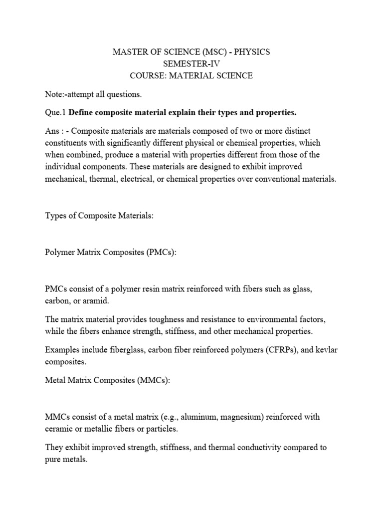 Material Science ANS | Download Free PDF | Chemical Bond | Electrical Resistivity And Conductivity